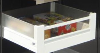 176 x 500 mm, 30kg Profile Drawer System 176 with Glass - Silver Grey ...