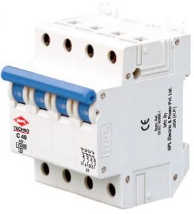 50-63A Four Pole D Curve MCB - Grey TFPD50-63 - Electrical and ...