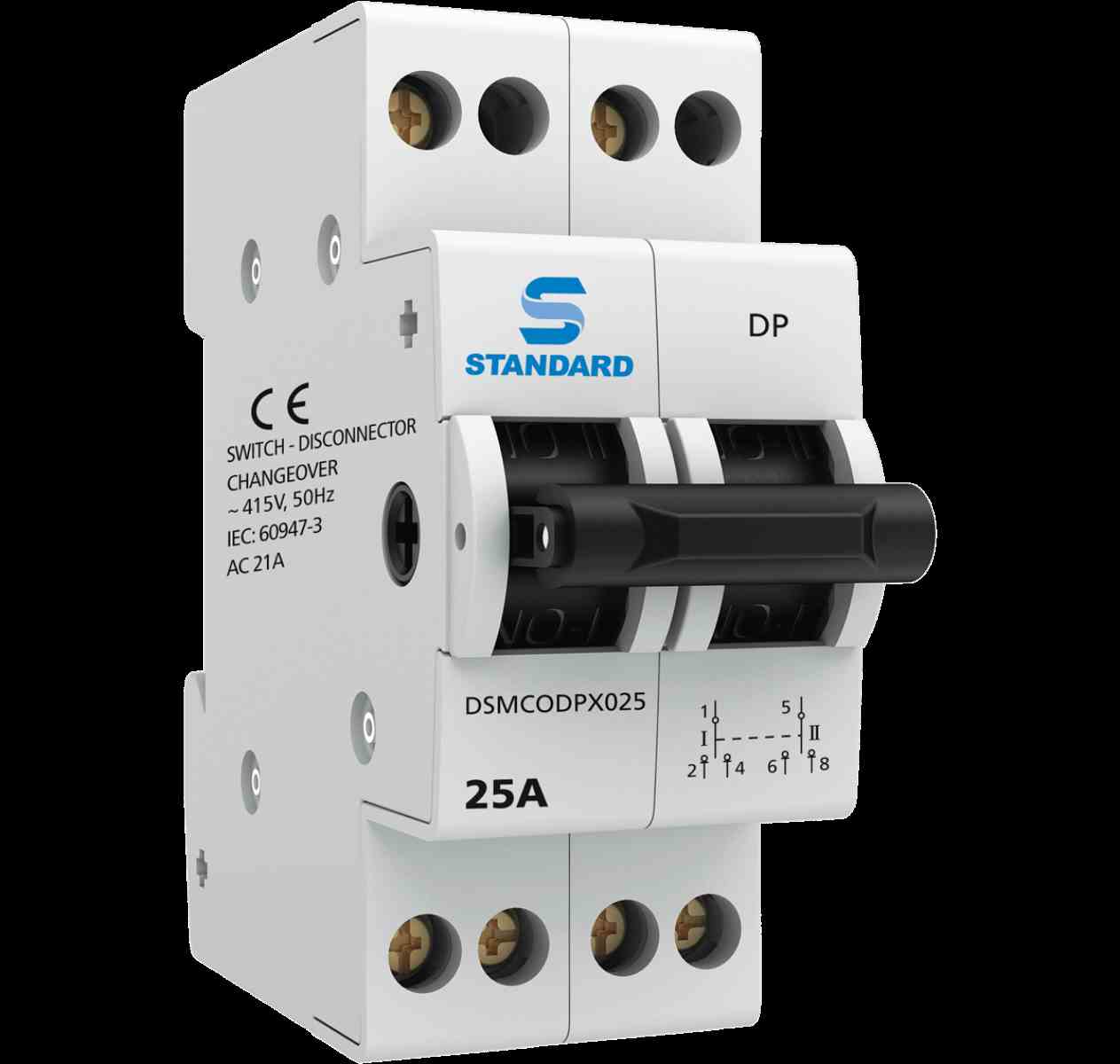 63A Double Pole MCB Changeover Switch White DSMGODPX063 Electrical 63A Double Pole MCB Changeover Switch White DSMGODPX063 Electrical